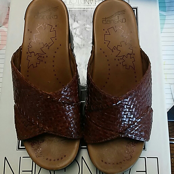 Dansko | Shoes | Dansko Slides Mules Mila Woven Leather | Poshmark